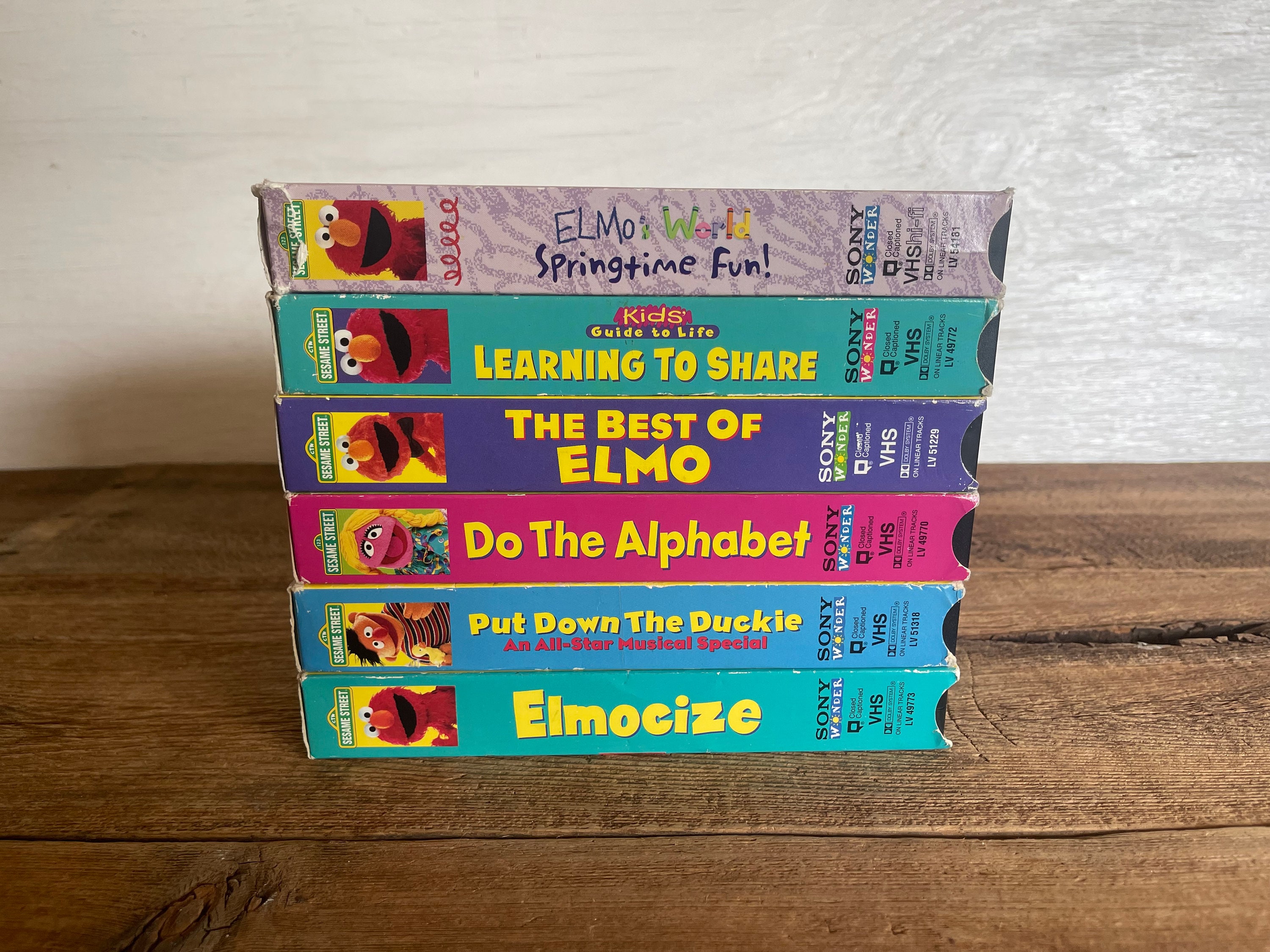 Elmo Sesame Street Vhs Lot Elmo Sesame Street Vhs Lot