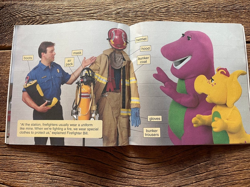 Vintage Barney Books // Sold Individually // Let's Go to the Firehouse ...