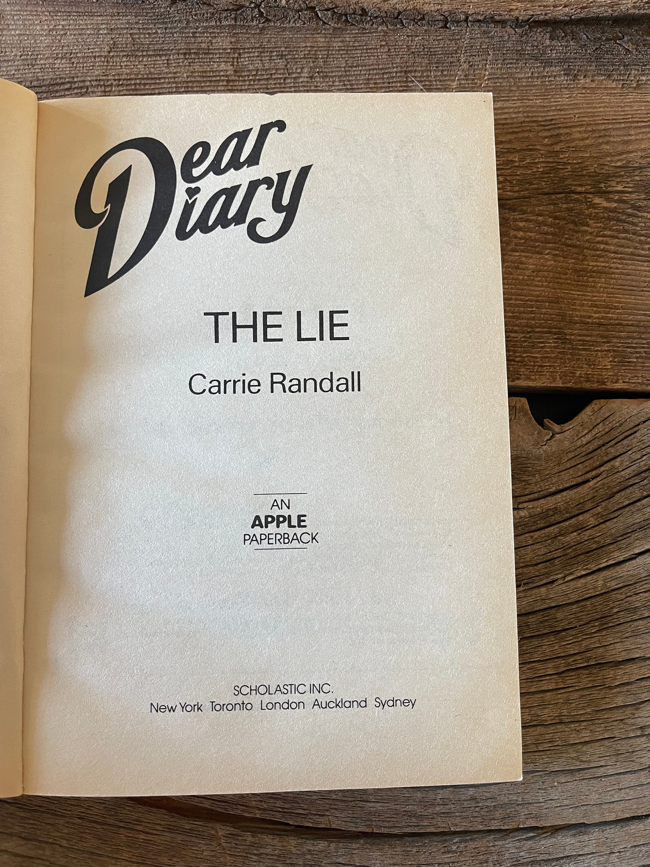 Dear Diary Books by Carrie Randall // You Choose // 1990's Young Adult ...