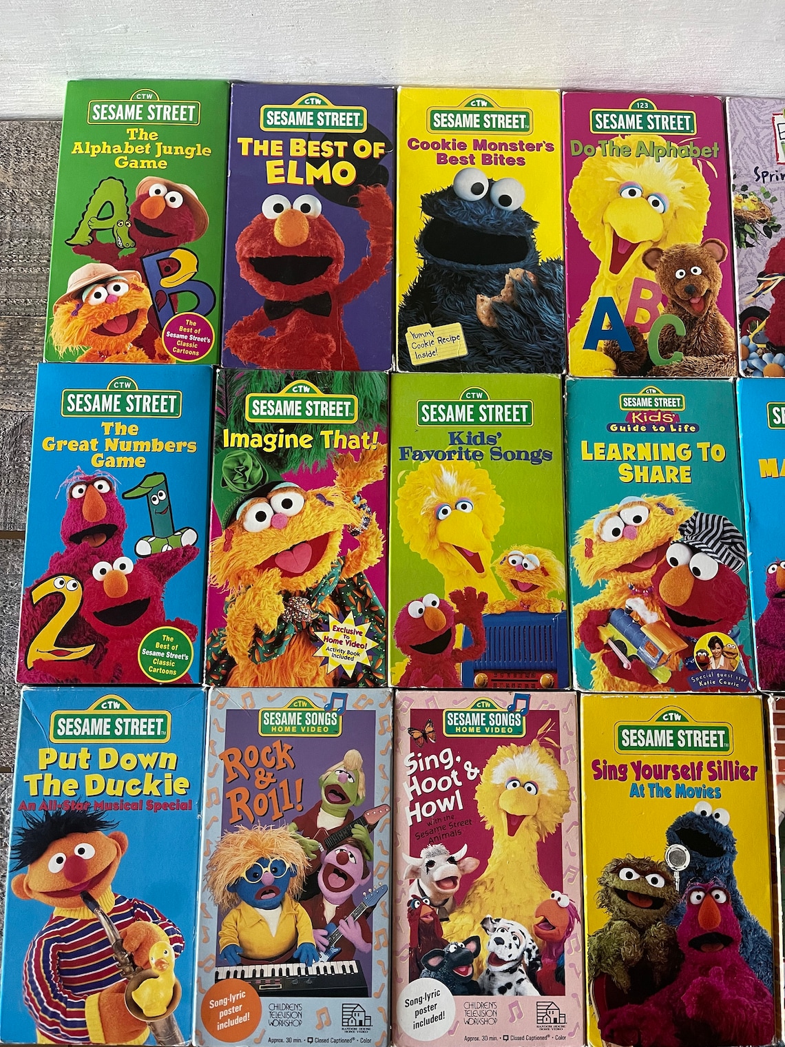 Sesame Street VHS Movies // Sold Individually // Elmo, Do the Alphabet ...