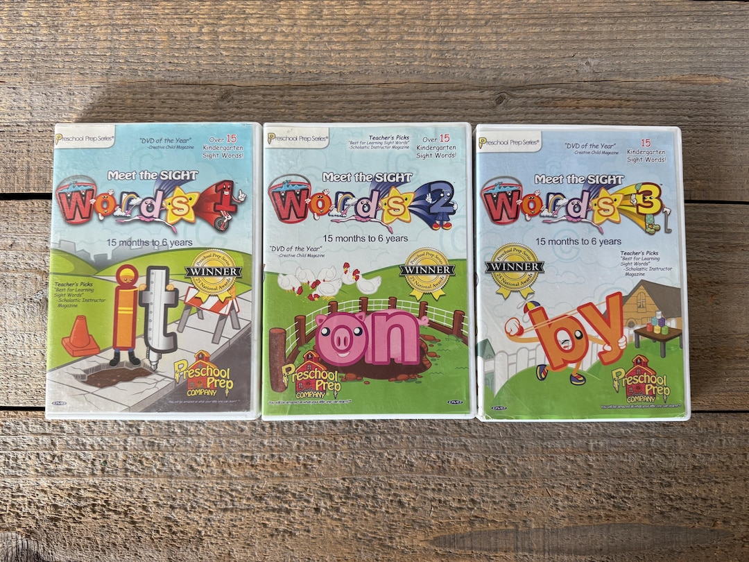 Meet the Sight Words Dvds, Set of 3 // Preschool Dvds // Preschool Prep ...