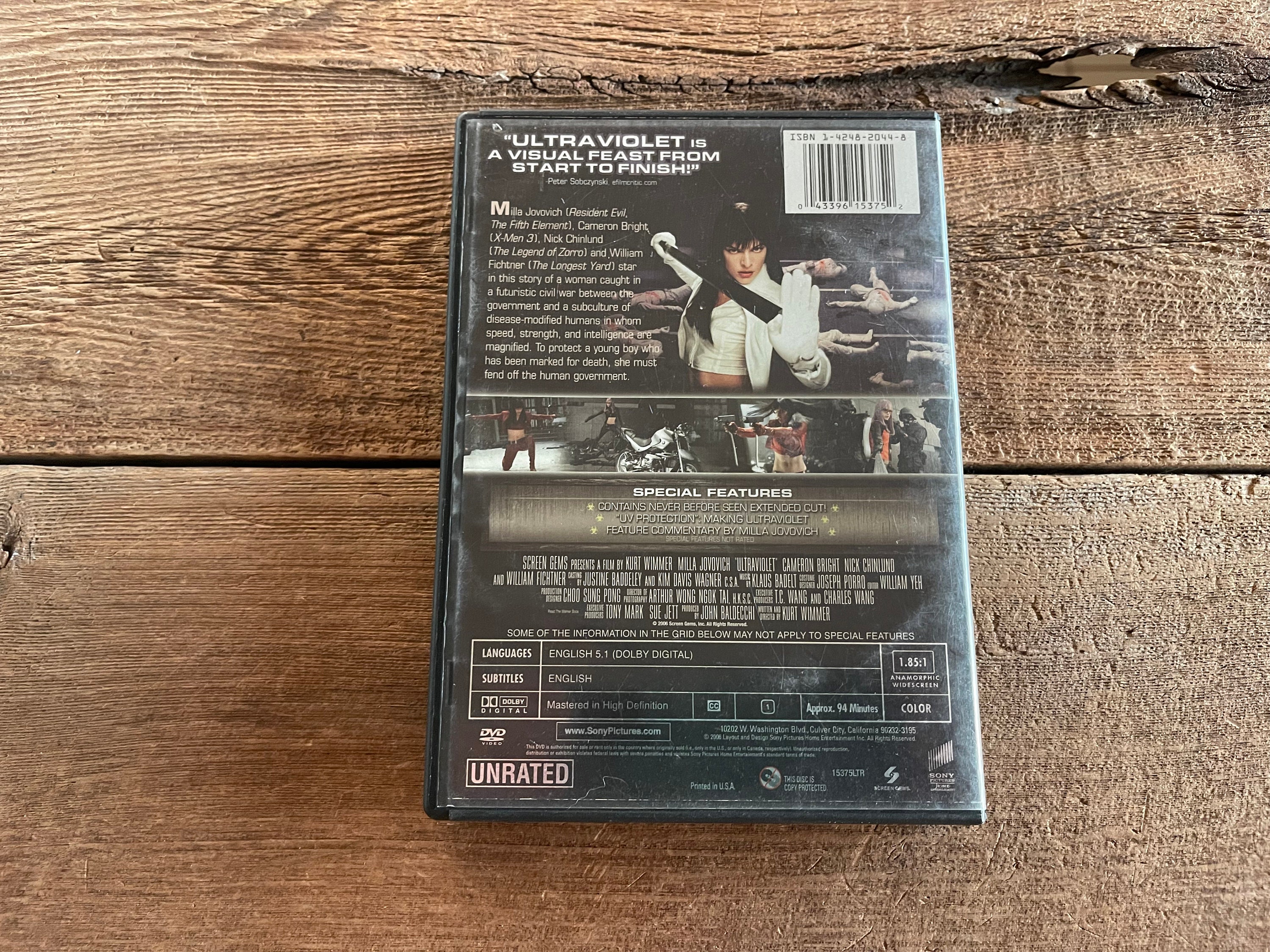 Ultraviolet DVD // Unrated Extended Cut // Milla Jovovich // - Etsy