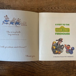 Sesame Street Book, a Visit to the Sesame Street Firehouse Featuring ...