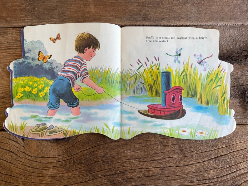 Scruffy the Tugboat // A Golden Shape Book // 1978 - Etsy