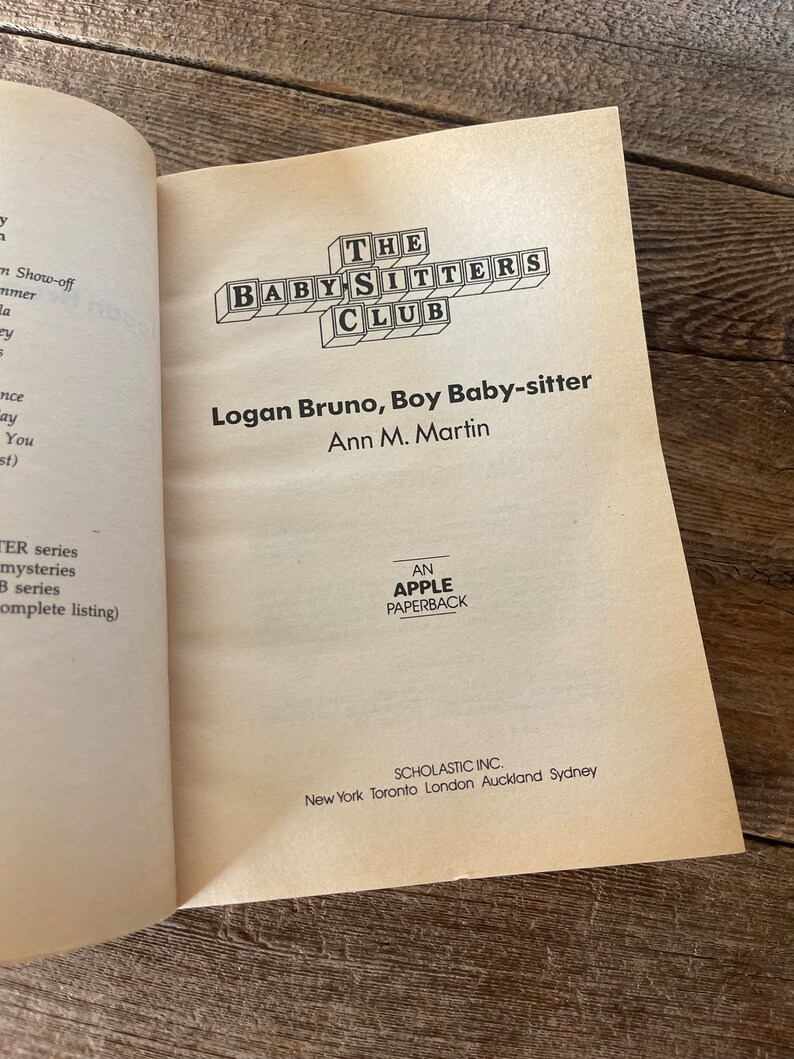 Logan Bruno Boy Baby-sitter // the Babysitter's Club: - Etsy
