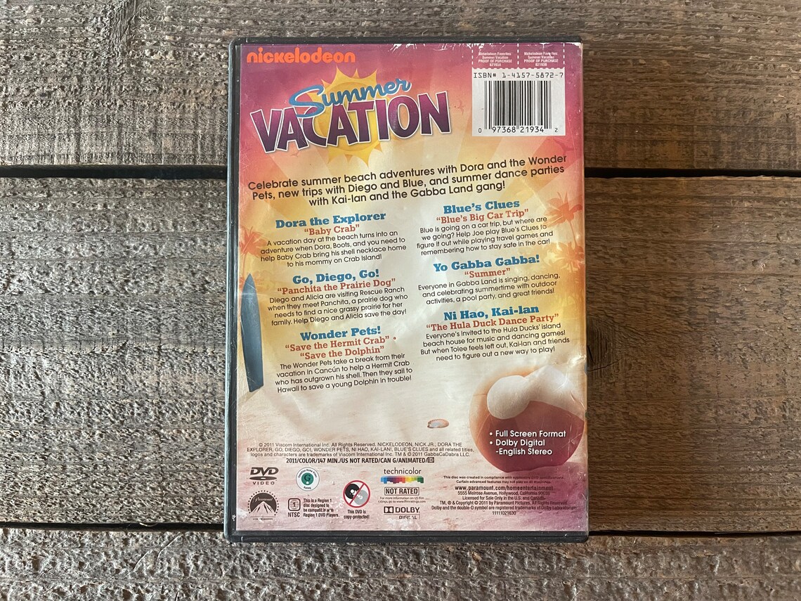 Nickelodeon Summer Vacation DVD // Dora the Explorer, Blue's Clues, Yo ...