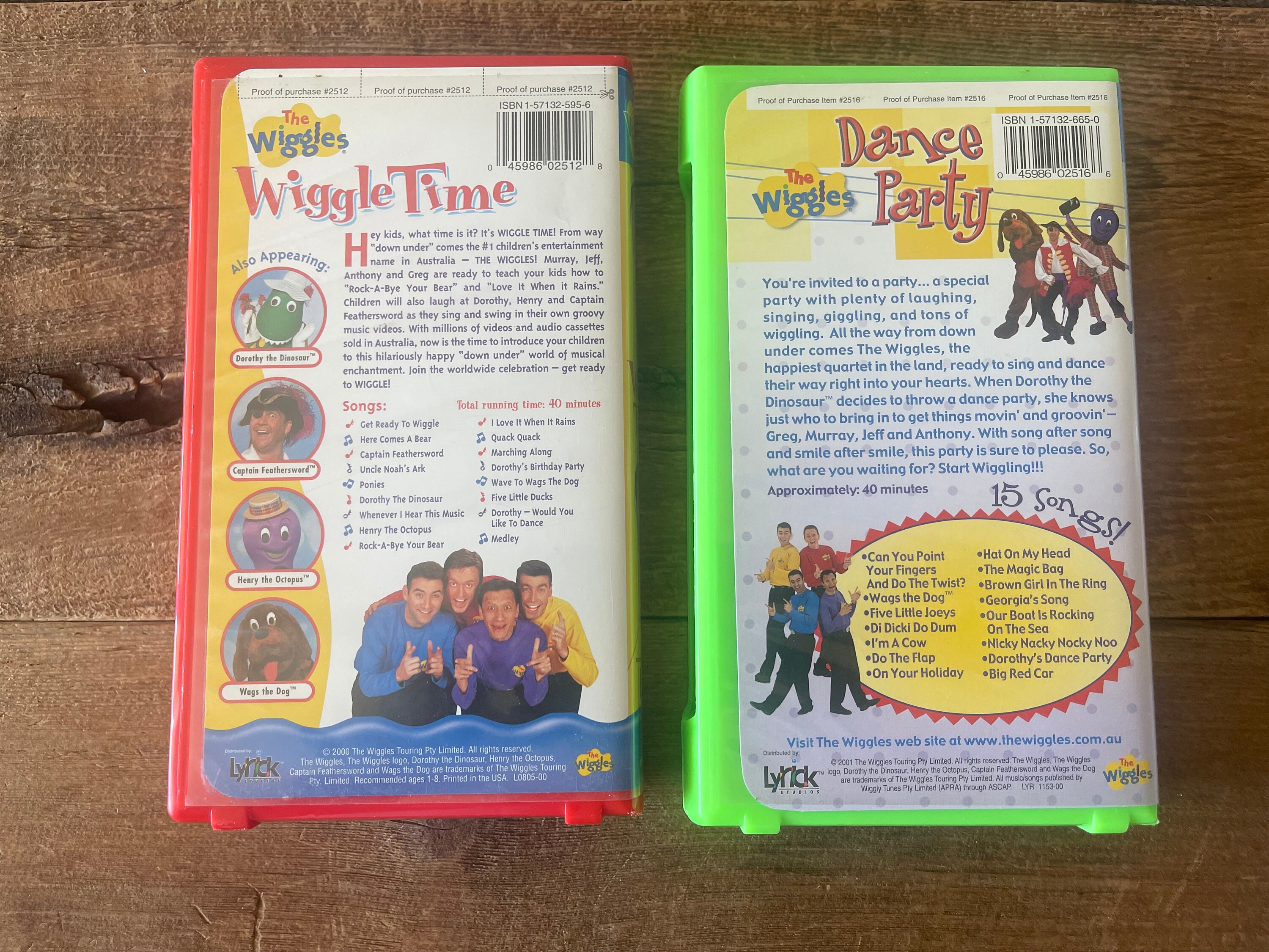 The Wiggles VHS Movies // You Choose // Dance Party or Wiggle Time ...