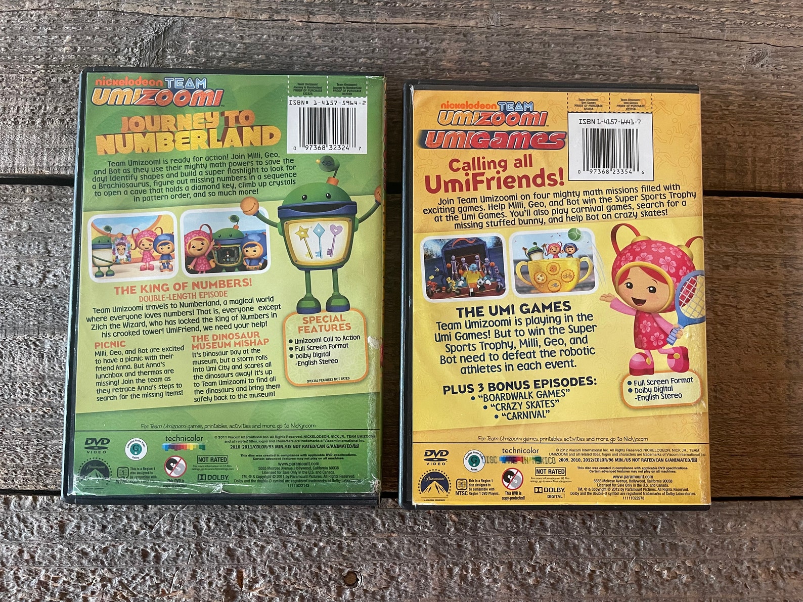Team Umizoomi Dvds // Set of 2 // Journey to Numberland & Umigames ...