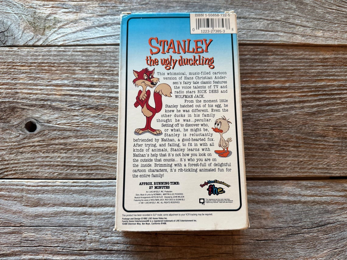Stanley the Ugly Duckling VHS // 1992 Children's Animated Film - Etsy