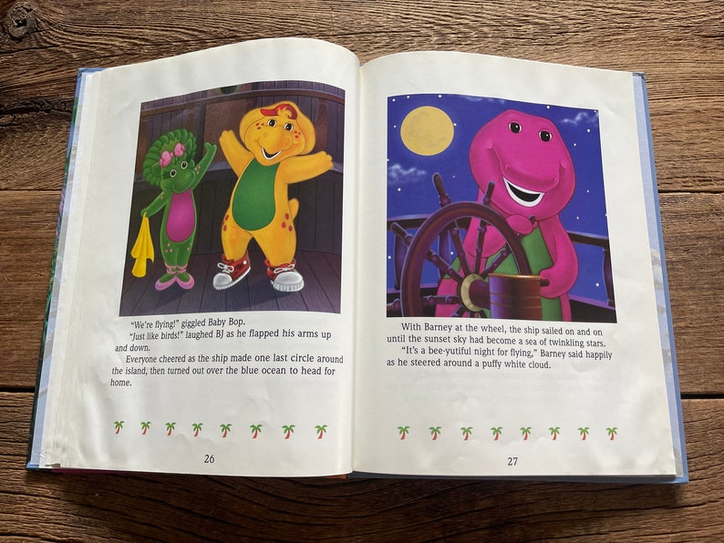 Barney's Imagination Island Book // 1994 // Large - Etsy