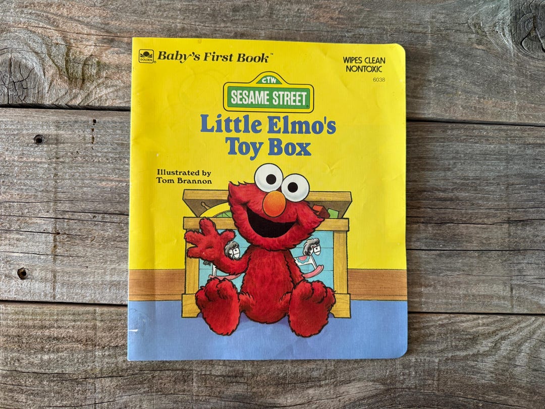 Little Elmo's Toy Box // Baby's First Book, Wipes Clean, Nontoxic ...