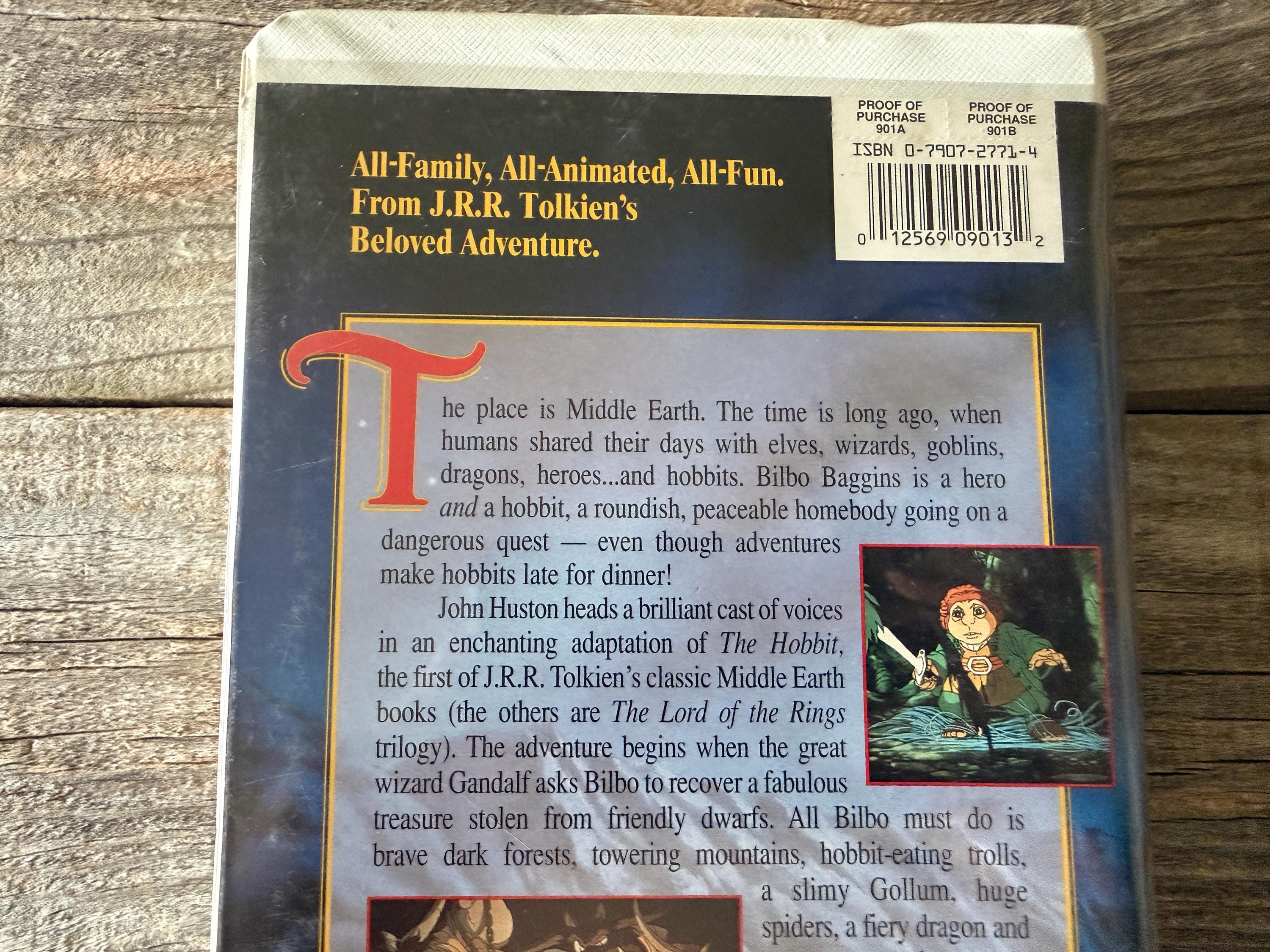 The Hobbit VHS Animated Movie Warner Bros Clamshell Case J.R.R. Tolkien ...