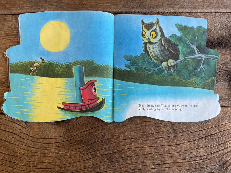 Scruffy the Tugboat // A Golden Shape Book // 1978 - Etsy
