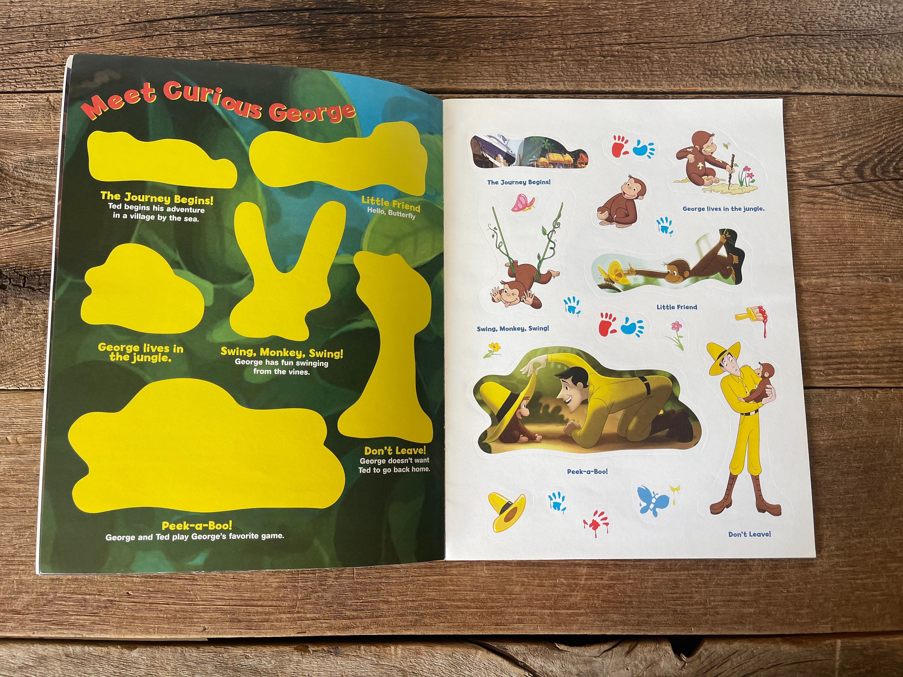 NEW Curious George Sticker Fun Book // Based on Books by - Etsy