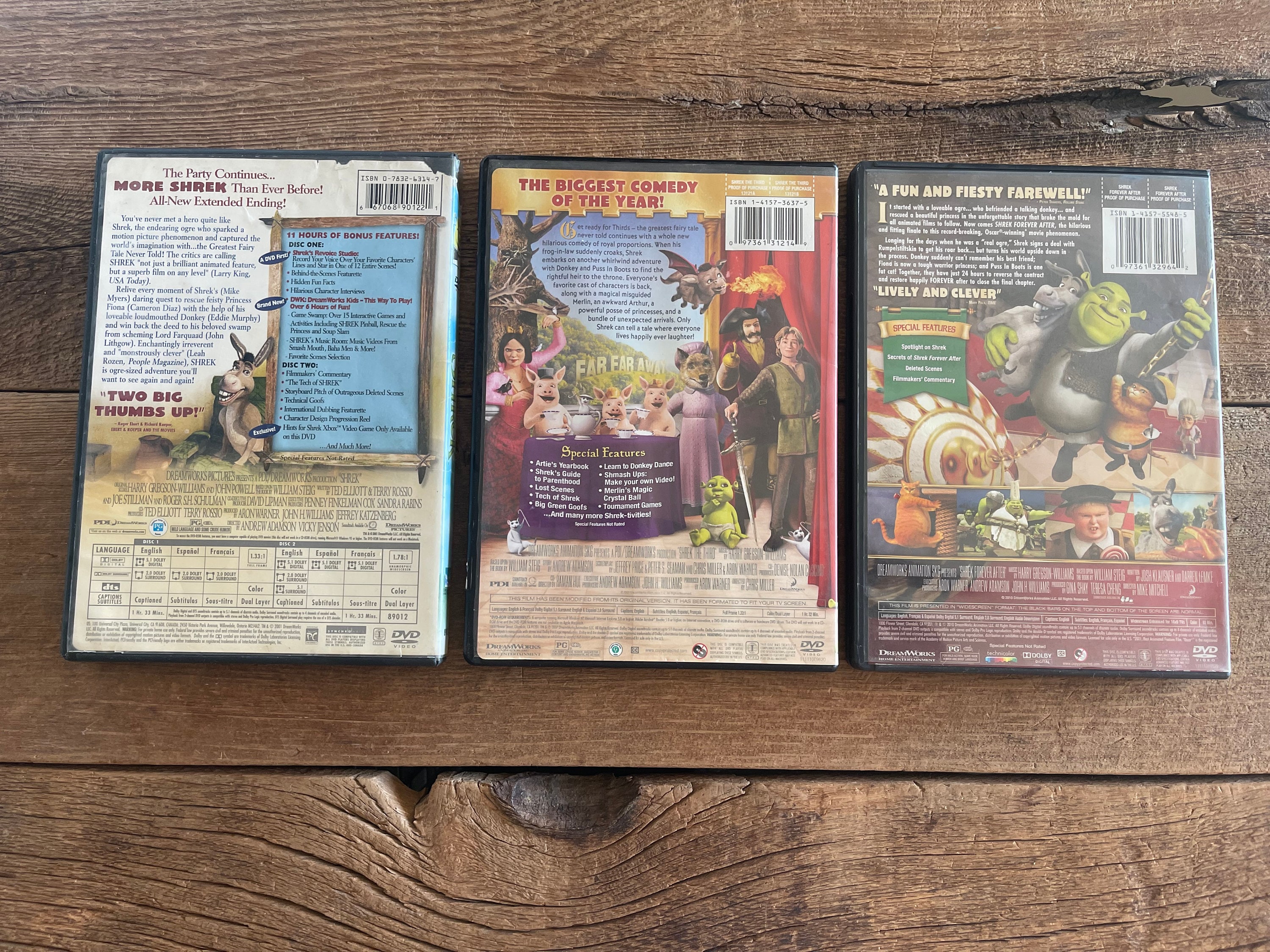 Shrek Dvds // You Choose // Shrek Shrek the Third Shrek - Etsy Australia