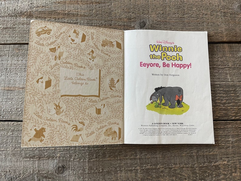 Winnie the Pooh: Eeyore, Be Happy! // Walt Disney // A Little Golden ...