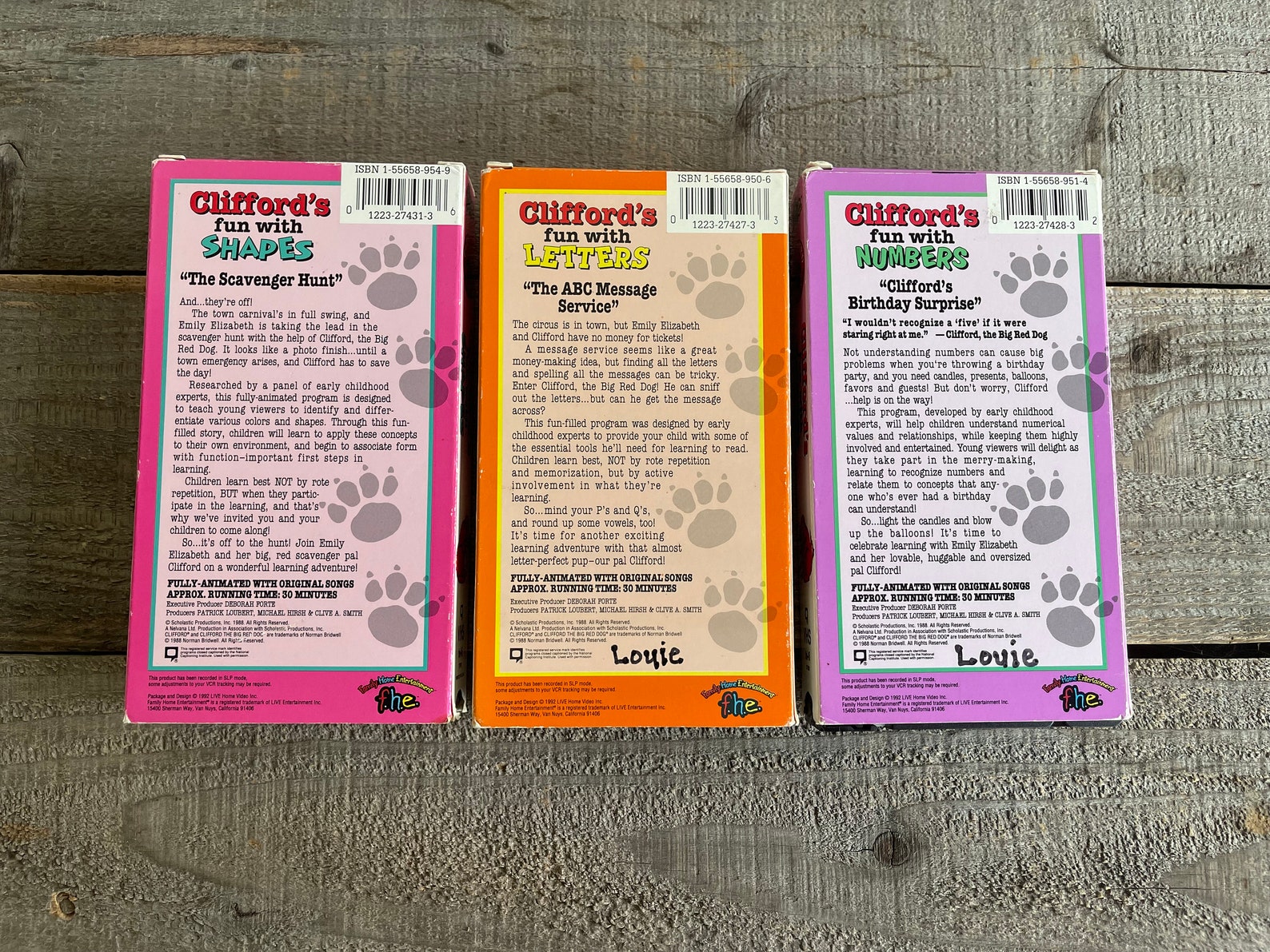 Clifford the Big Red Dog VHS Movies // Set of 3 // Fun With Letters ...