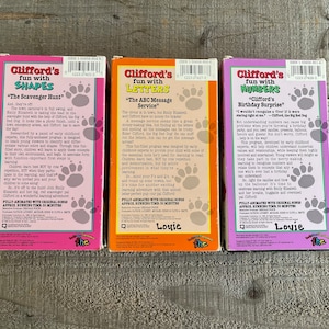 Clifford the Big Red Dog VHS Movies // Set of 3 // Fun With Letters ...
