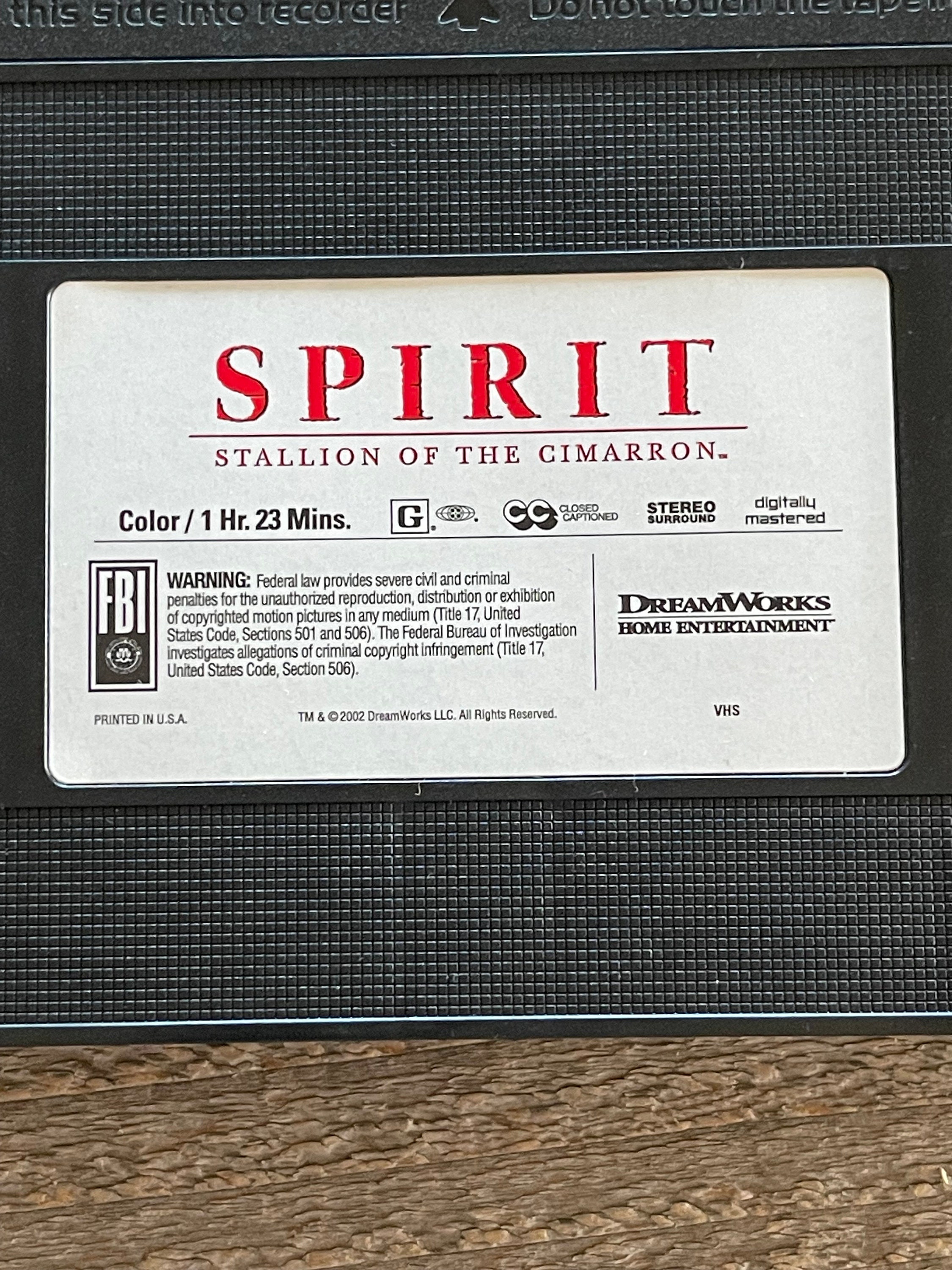 Spirit: Stallion of the Cimarron VHS Movie // 2002 Dreamworks - Etsy
