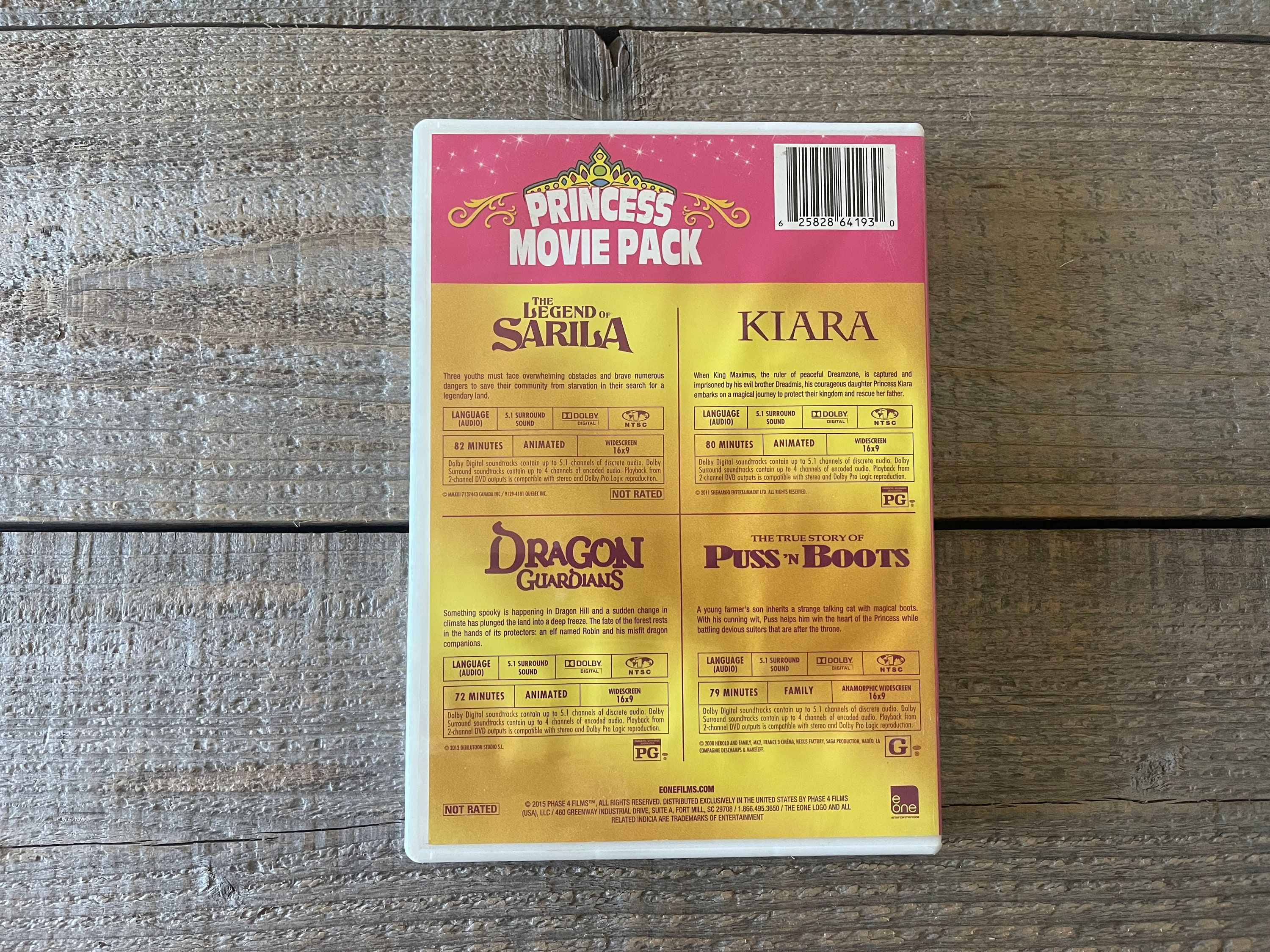 Princess Movie Pack DVD // the Legend of Sarila, Kiara, Dragon ...