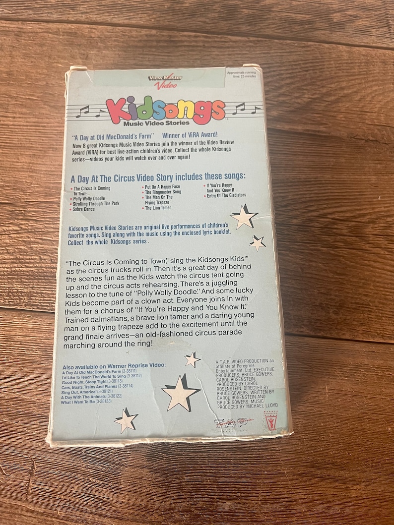 Vintage Kidsongs VHS Movie // A Day at the Circus // 1987 - Etsy
