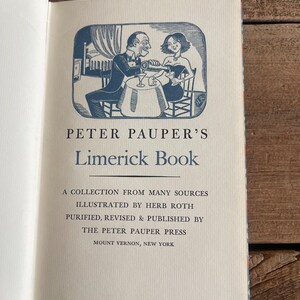 RARE Antique Book // Peter Pauper's Limerick Book: A Collection From ...