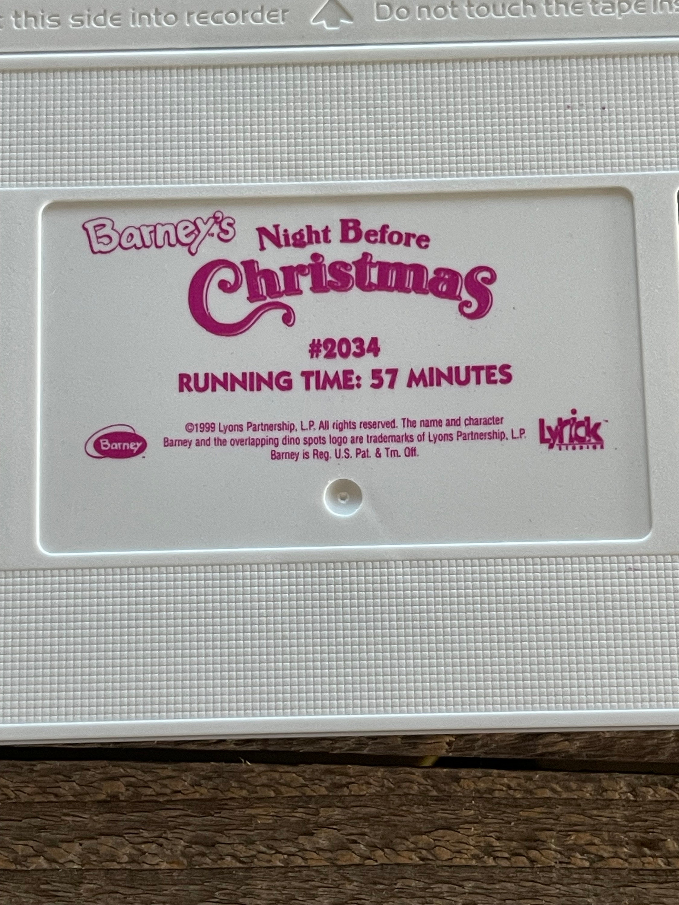 Barney's Night Before Christmas VHS Movie 1999 - Etsy UK