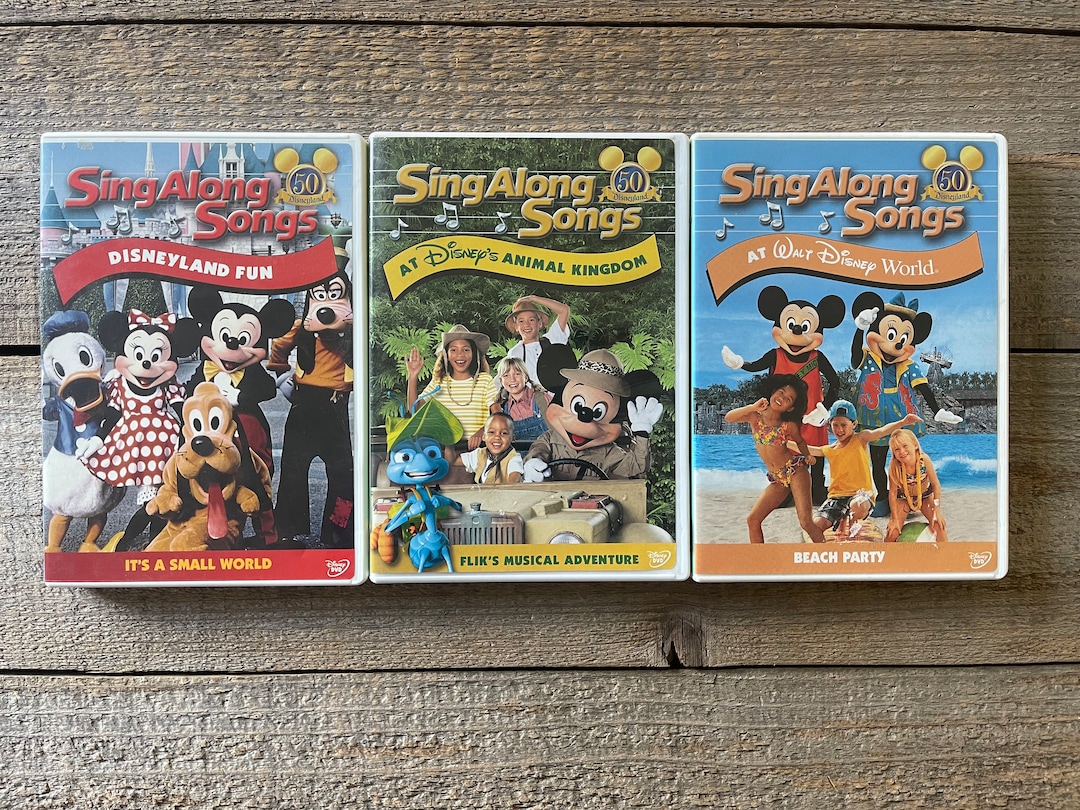 Disney Sing Along Songs Dvds // You Choose // Disneyland Funsmall World, Animal Kingdomflik ...