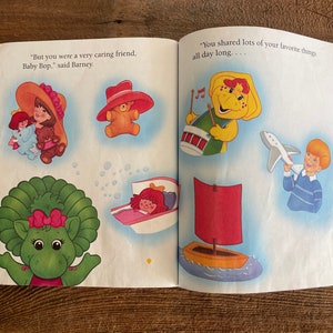 Vintage Barney Golden Book, sharing is Caring 1996 - Etsy