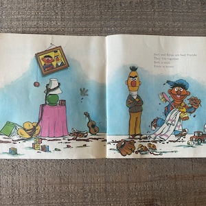 Ernie's Big Mess // 1983 Sesame Street Book // Read Along Book, BOOK ...