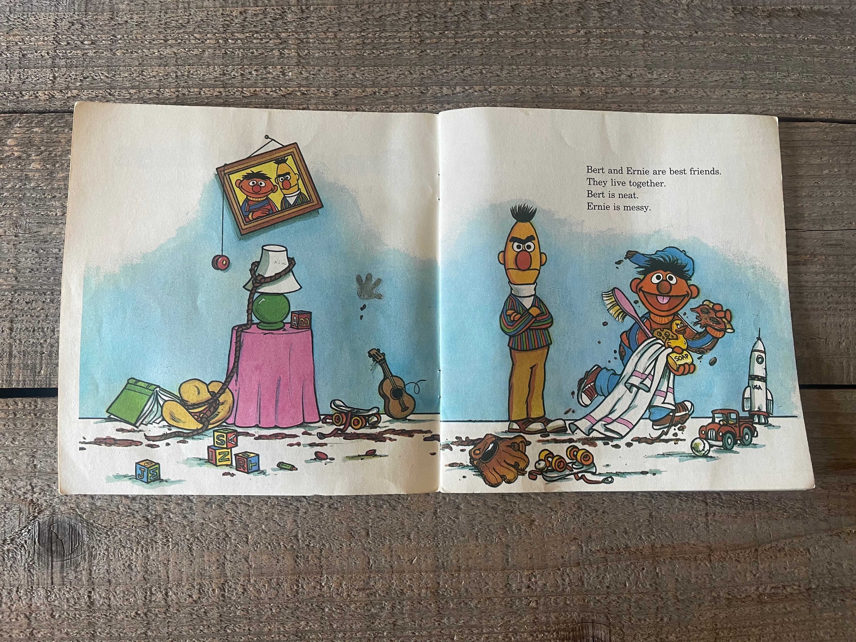Ernie's Big Mess // 1983 Sesame Street Book // Read Along Book, BOOK ...