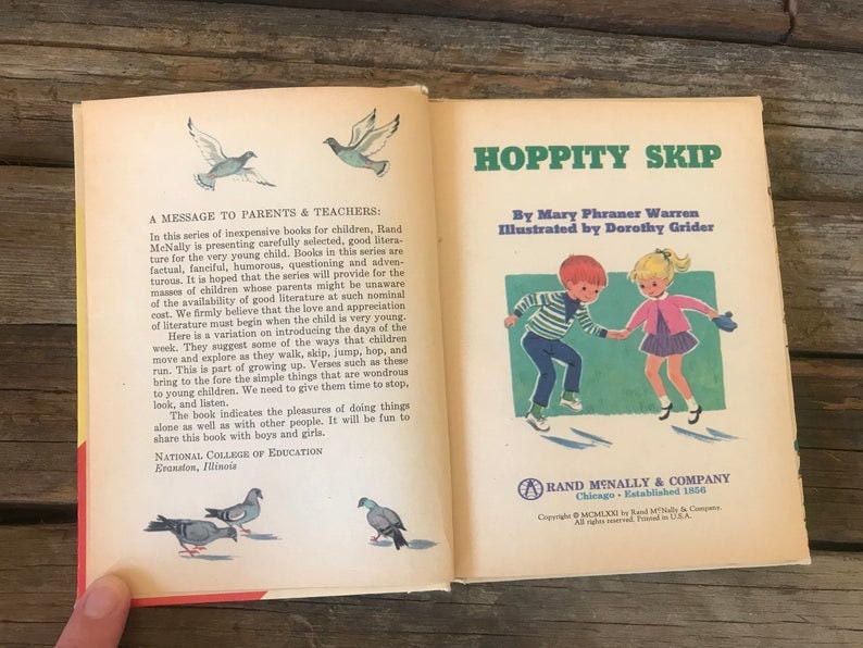 1971 Rand Mcnally Children's Book hoppity | Etsy