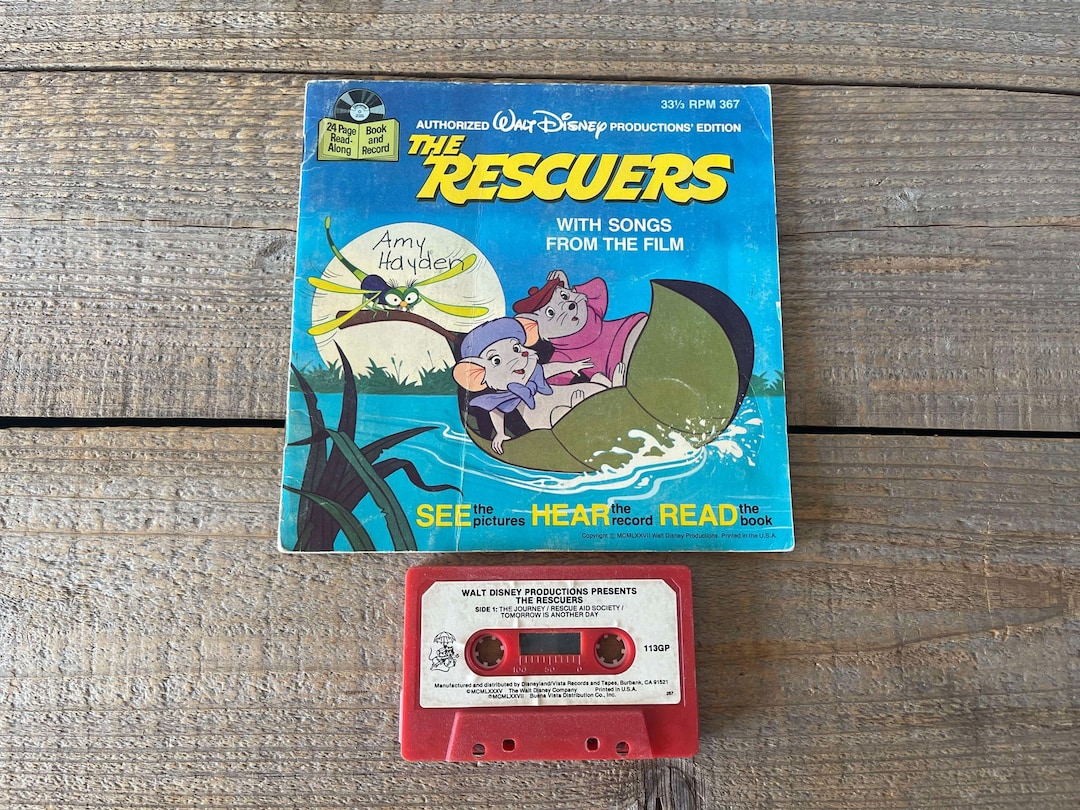 The Rescuers Book and Cassette Tape // Walt Disney Read Along Books - Etsy
