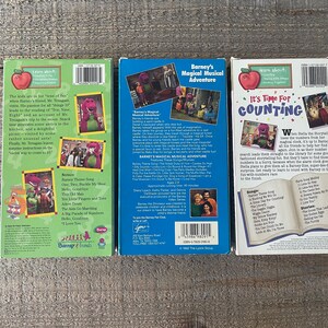 Vintage Barney VHS Movies // You Choose // Time for Counting, Parade of ...