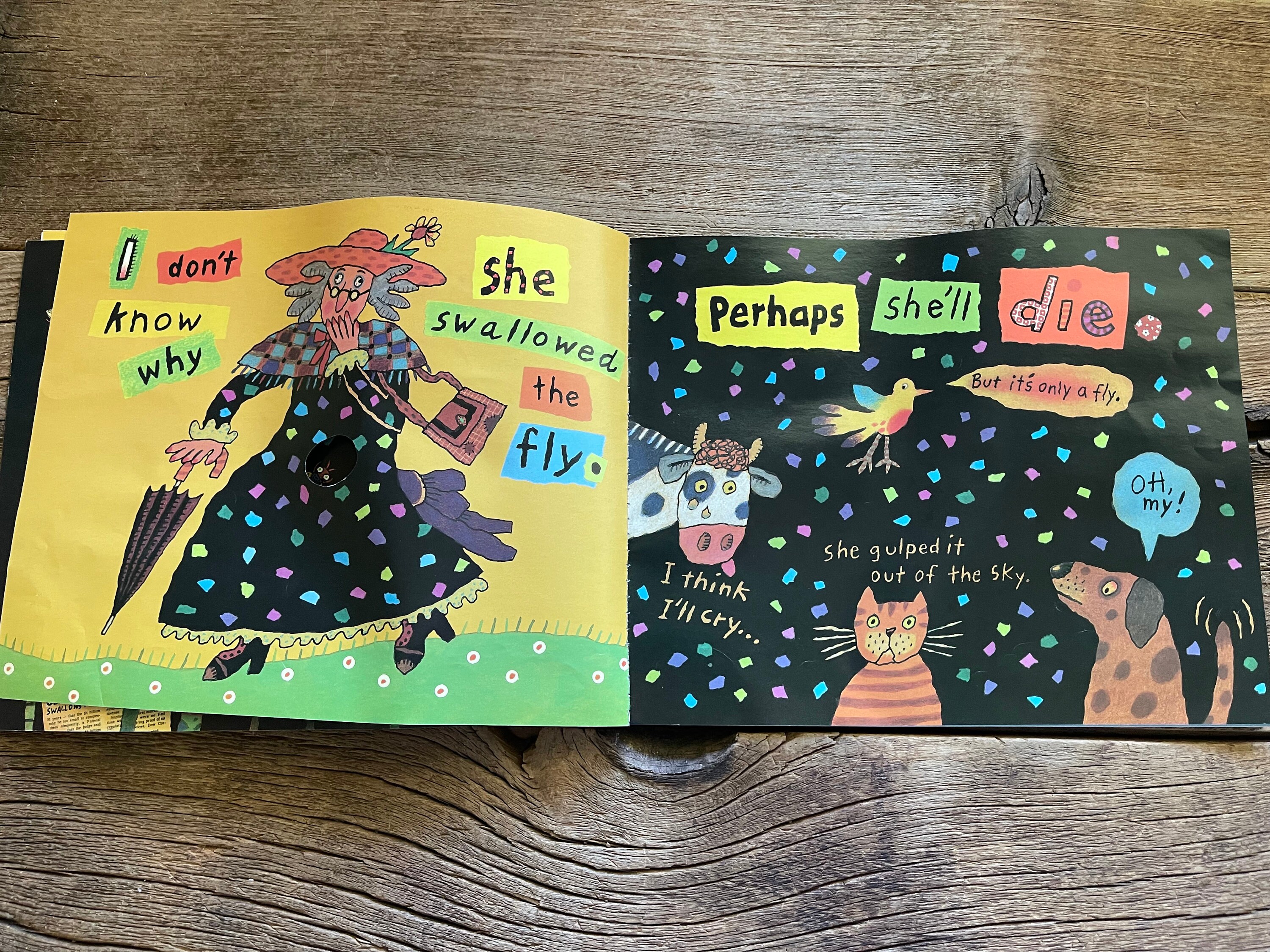 There Was an Old Lady Who Swallowed A Fly // Simms Taback // - Etsy