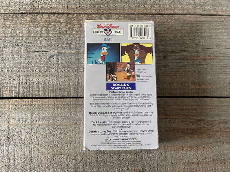Donalds Scary Tales 1980s Vhs Movie Walt Disney Cartoon Classics