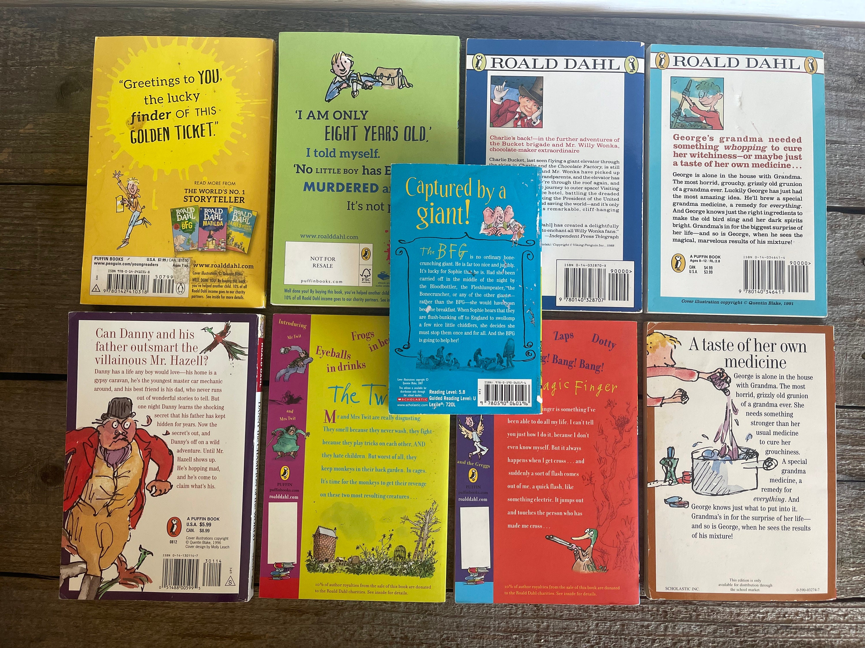 Roald Dahl Books // You Choose // BFG Twits Magic Finger - Etsy