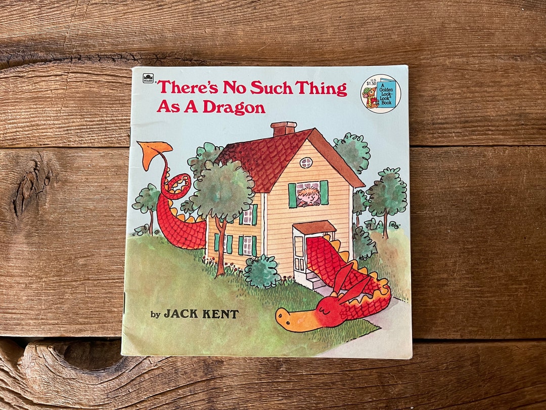 There's No Such Thing as A Dragon // Jack Kent // 1975 Golden Book - Etsy