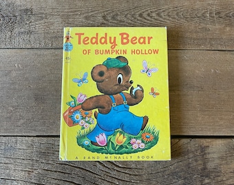 Teddy Bear of Bumpkin Hollow Vintage Rand Mcnally Elf Book Childrens ...
