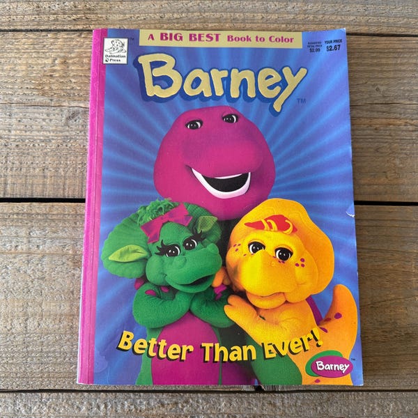Barney Book - Etsy