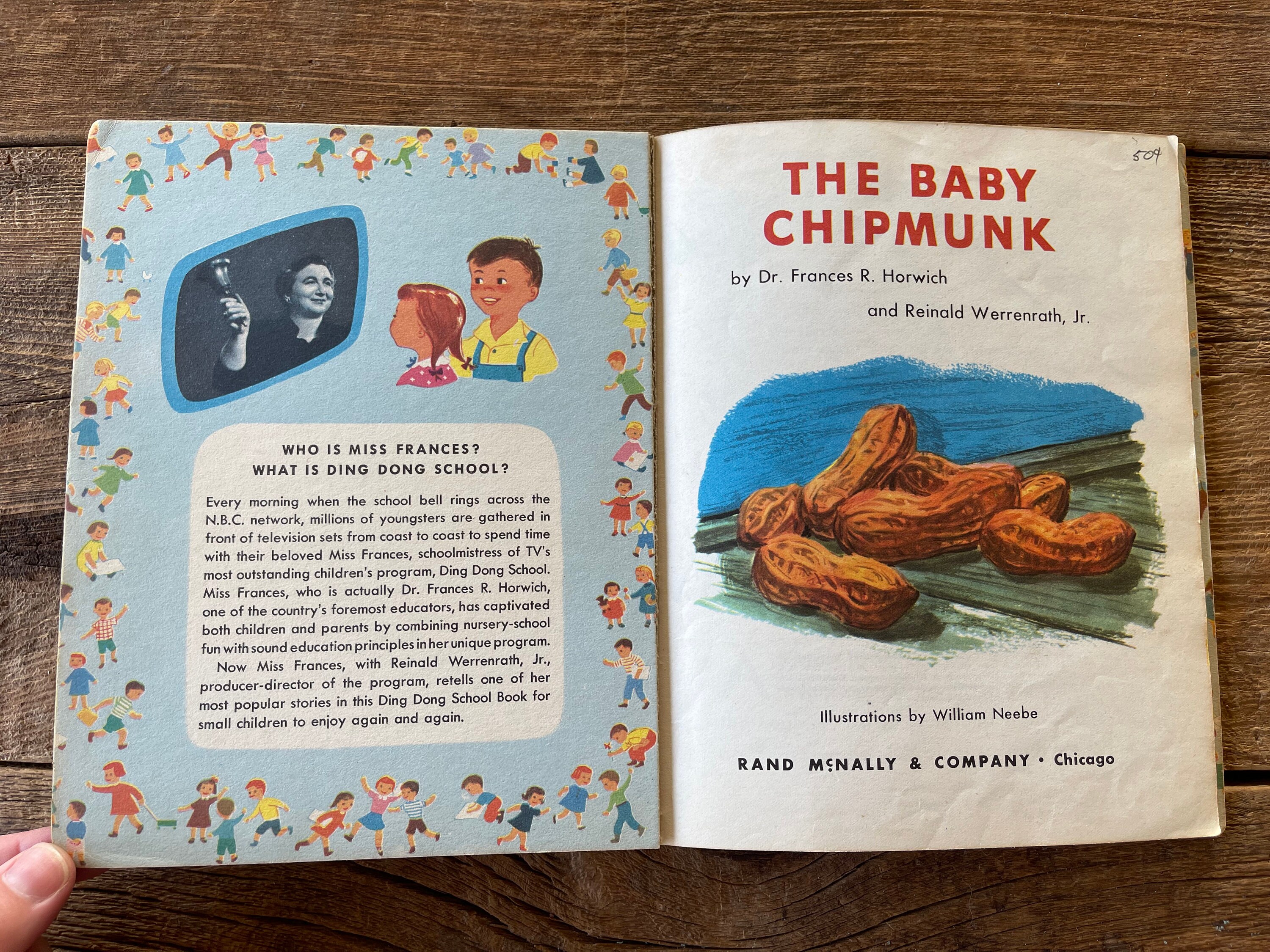 The Baby Chipmunk by Miss Frances // A Ding Dong School Book - Etsy