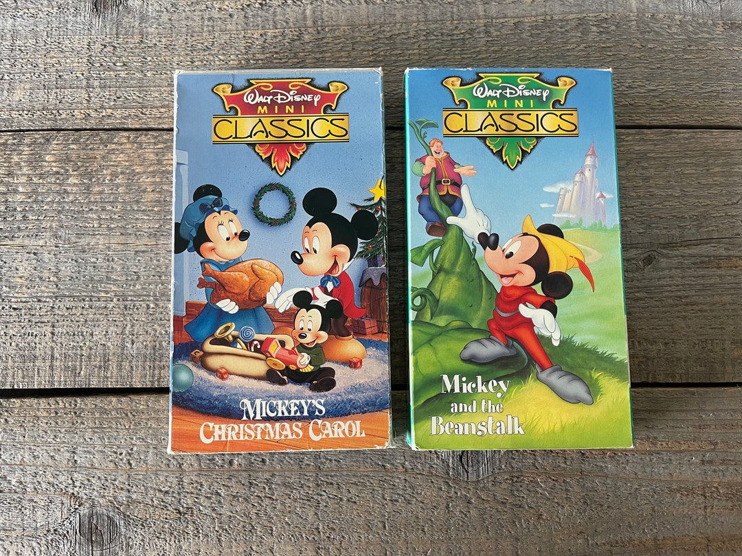 Walt Disney Mini Classics VHS // Mickey's Christmas Carol or Mickey and the Beanstalk // 1990's ...