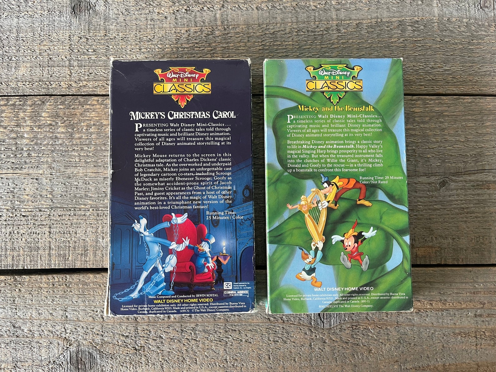 Walt Disney Mini Classics VHS // Mickey's Christmas Carol or Mickey and ...