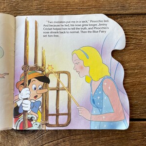 Walt Disney's Pinocchio // A Golden Super Shape Book // 1988 - Etsy