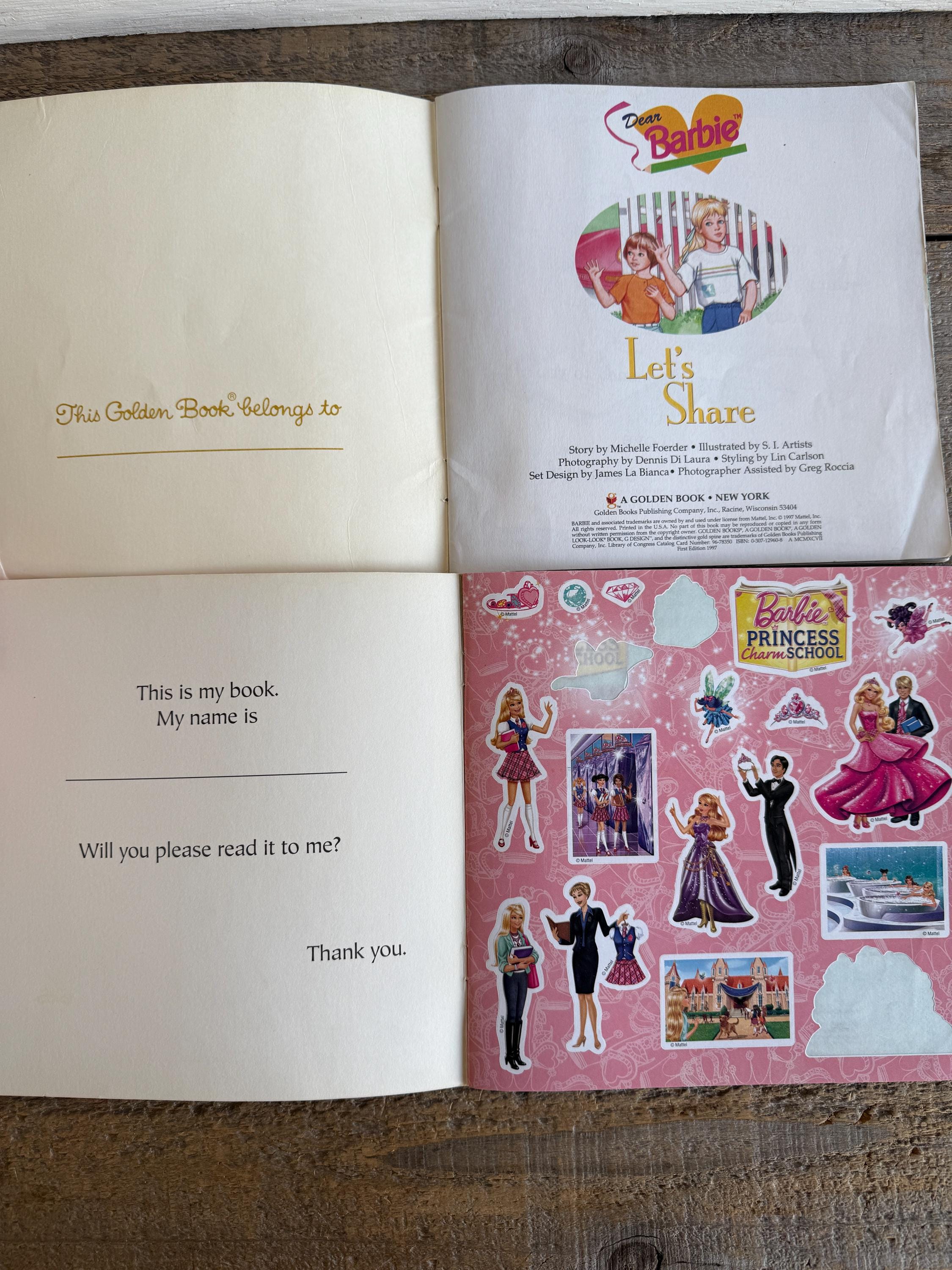 Barbie Books- Sold Individually- Princess Charm School, Mermaid Tale ...