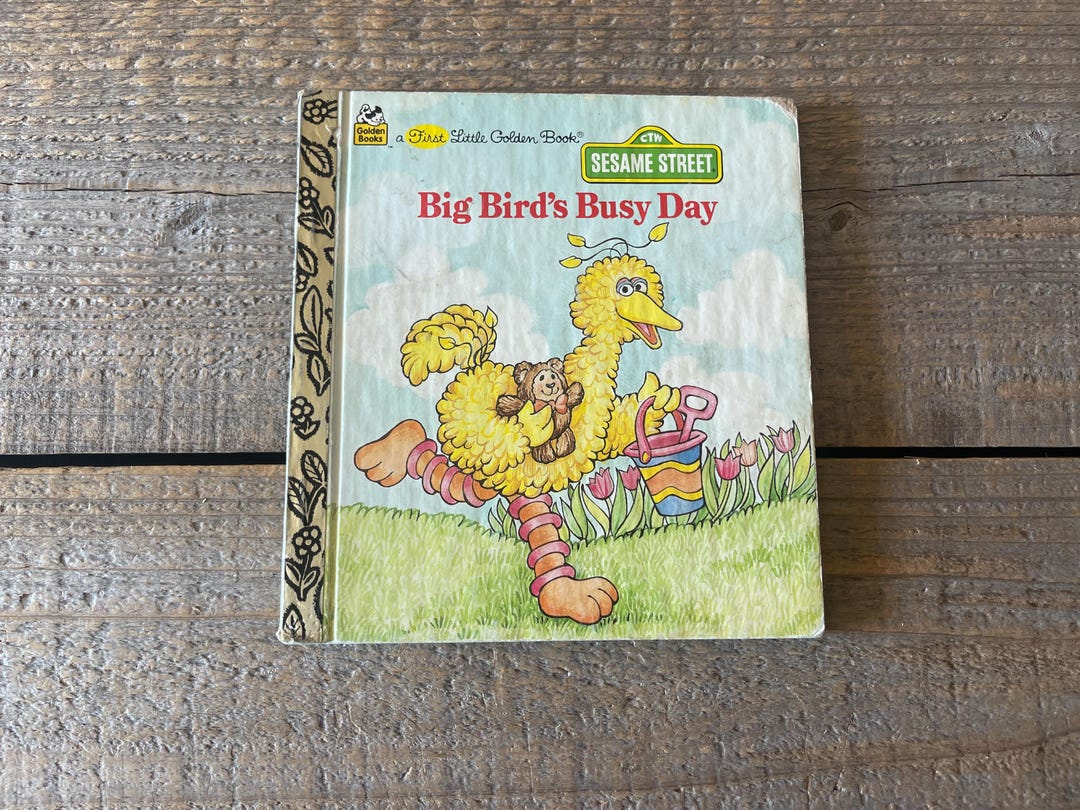Big Bird's Busy Day // Sesame Street // A First Little Golden Book 1987 ...