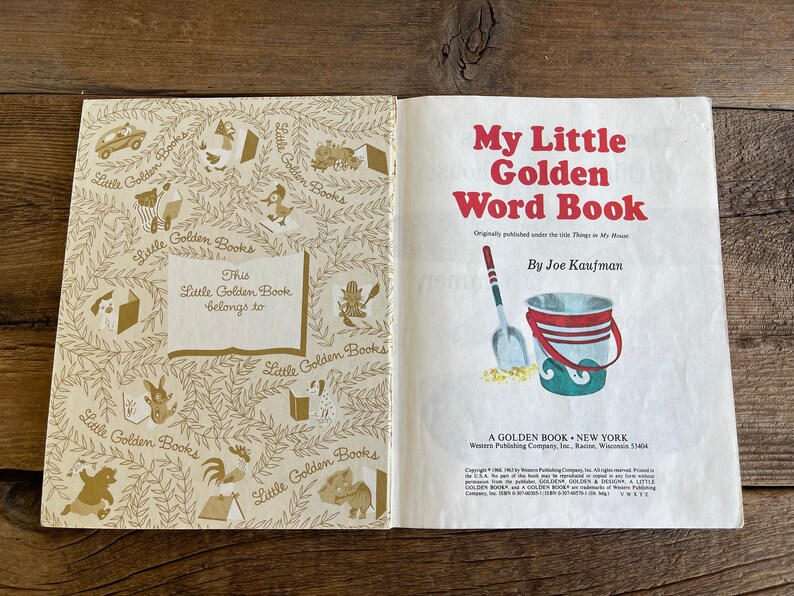 My Little Golden Word Book // 1968 - Etsy