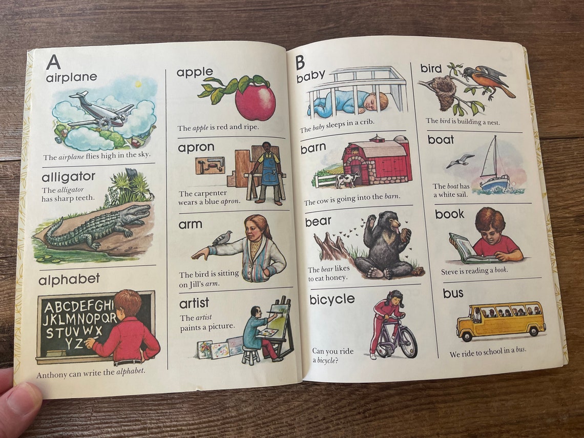 Little Golden Picture Dictionary // Little Golden Book // 1981 - Etsy