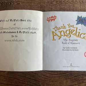 Thank You, Angelica; the Rugrats Book of Manners // Nick Jr. Book ...