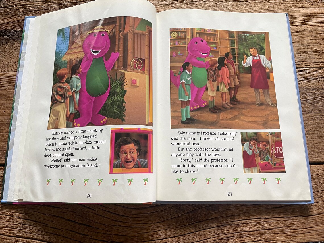 Barney's Imagination Island Book // 1994 // Large - Etsy